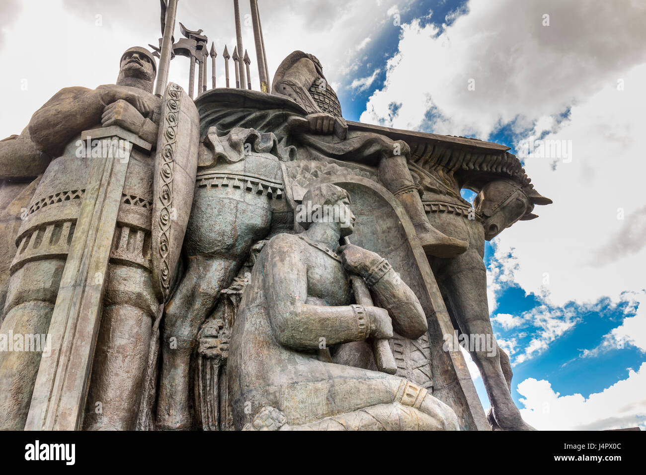 Battle on the Ice monument in Pskov, Russia Stock Photo - Alamy