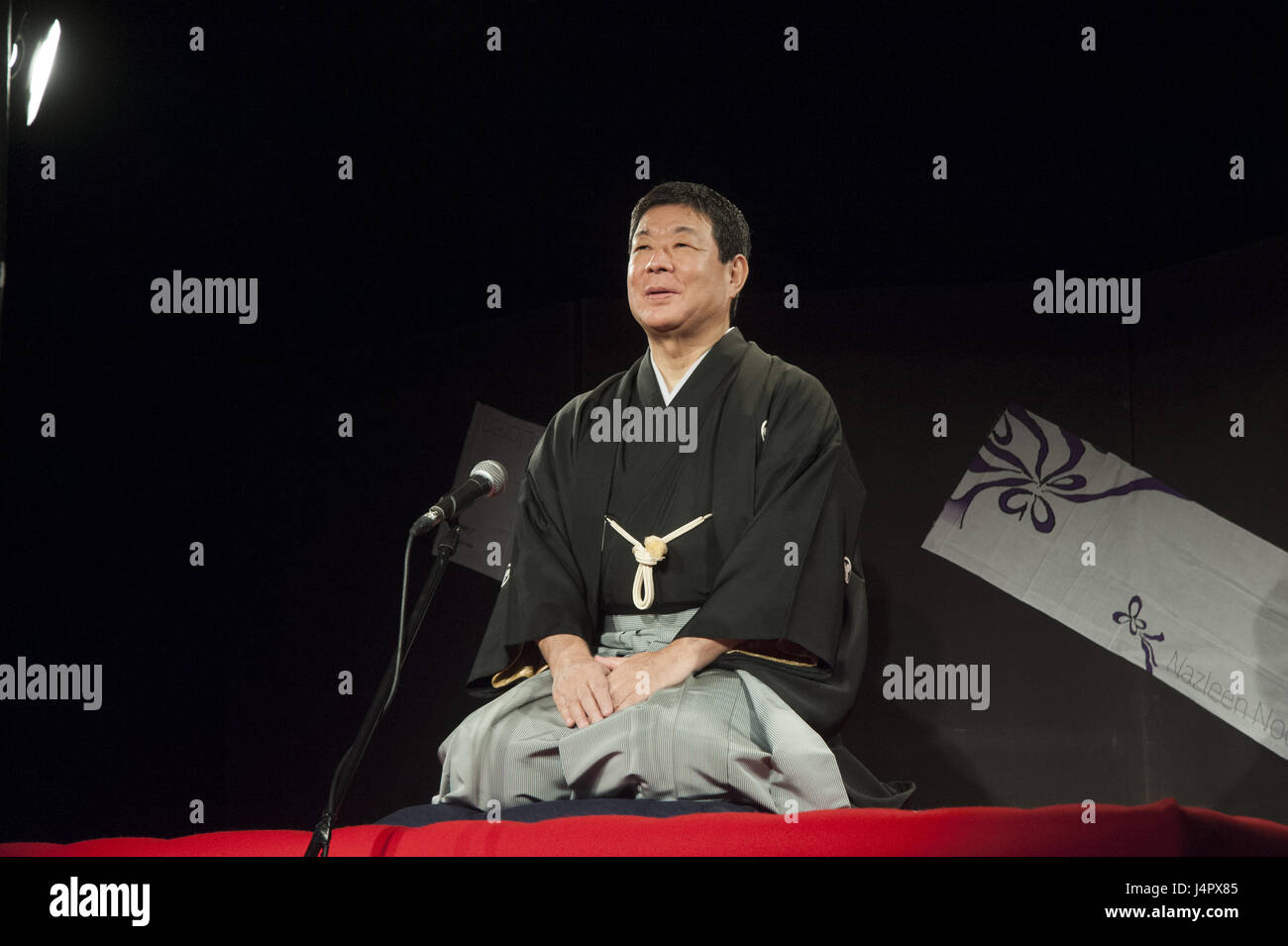 Yanagiaya Sankyo rakugo performer presents the traditional storytelling ...