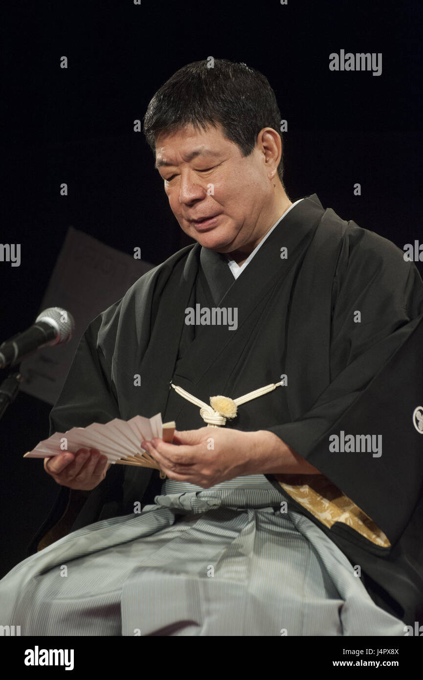 Yanagiaya Sankyo rakugo performer presents the traditional storytelling ...