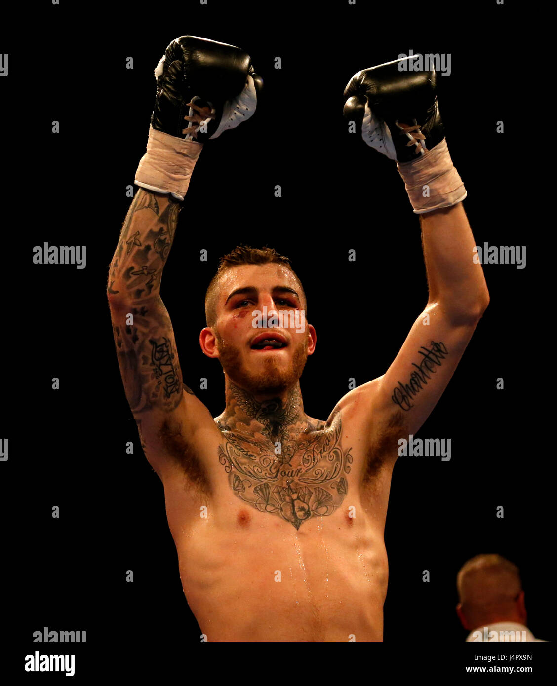 Sam Eggington celebrates beating Ceferino Rodriguez during their ...