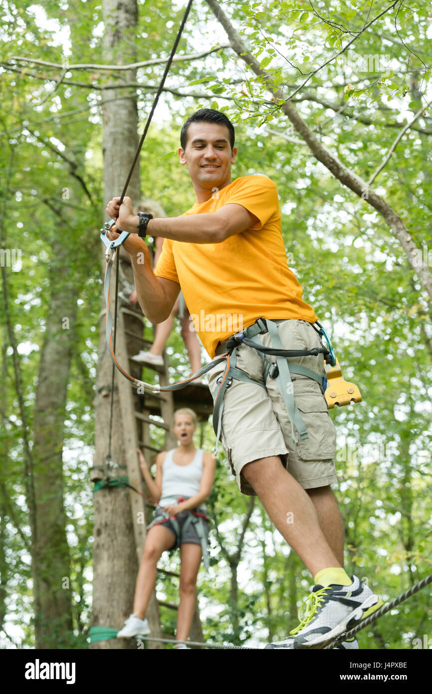 doing an obstacle course Stock Photo - Alamy