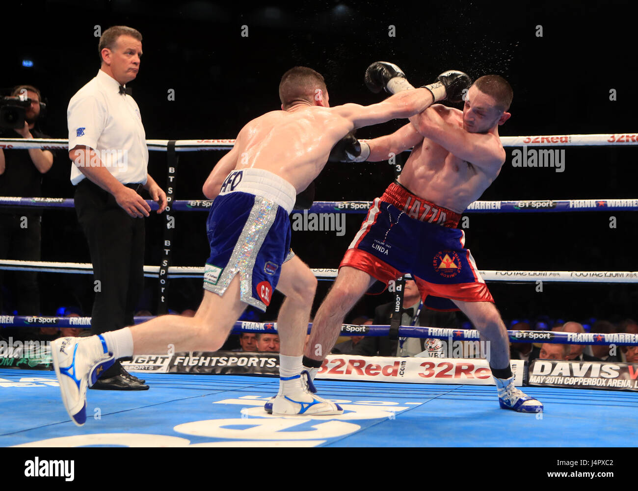 Thomas Patrick Ward (left) in action against Jazza Dickens during their ...