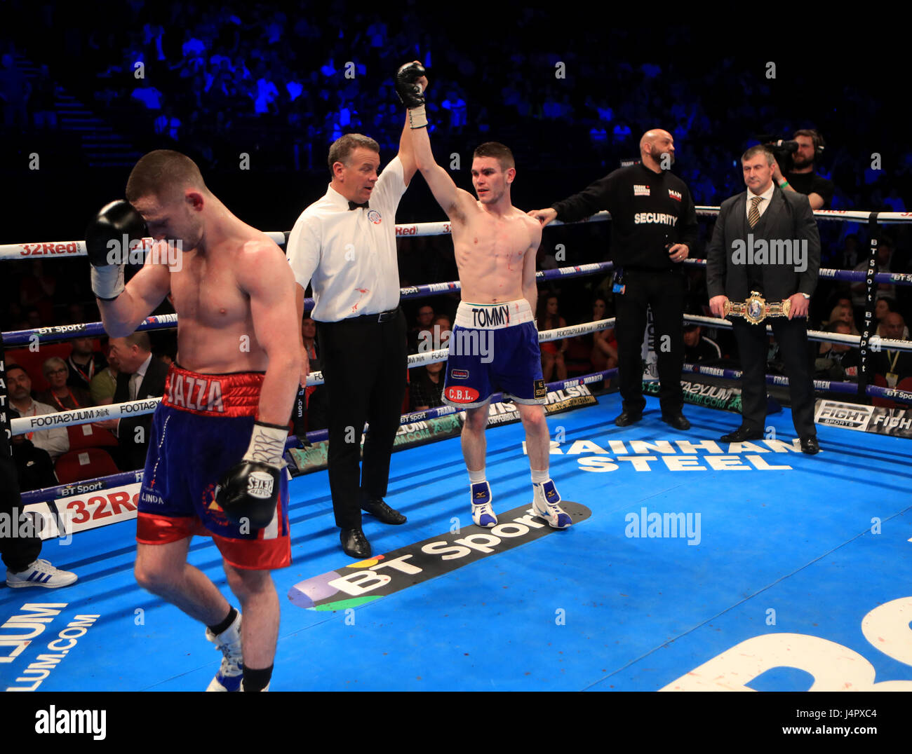 Thomas Patrick Ward celebrates beating Jazza Dickens during their ...