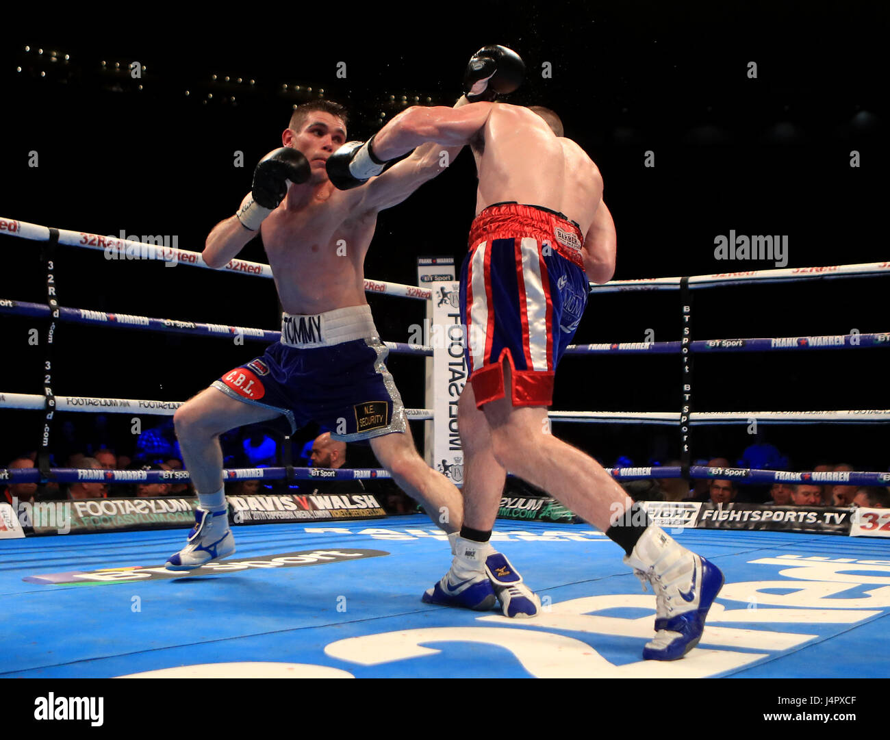 Thomas Patrick Ward (left) in action against Jazza Dickens during their ...