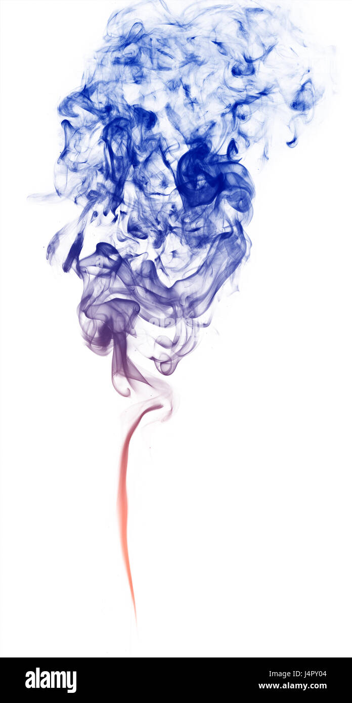 Colorful fantasy smoke on white background close up Stock Photo - Alamy