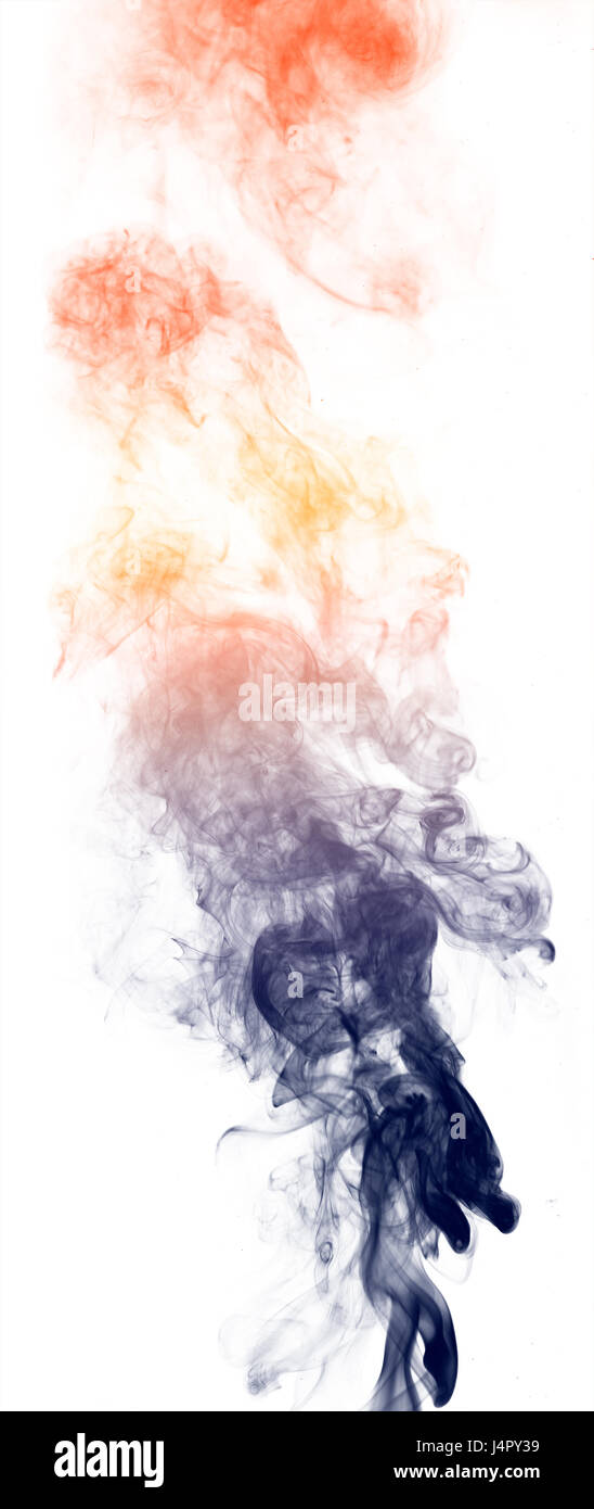 Colorful fantasy smoke on white background close up Stock Photo - Alamy