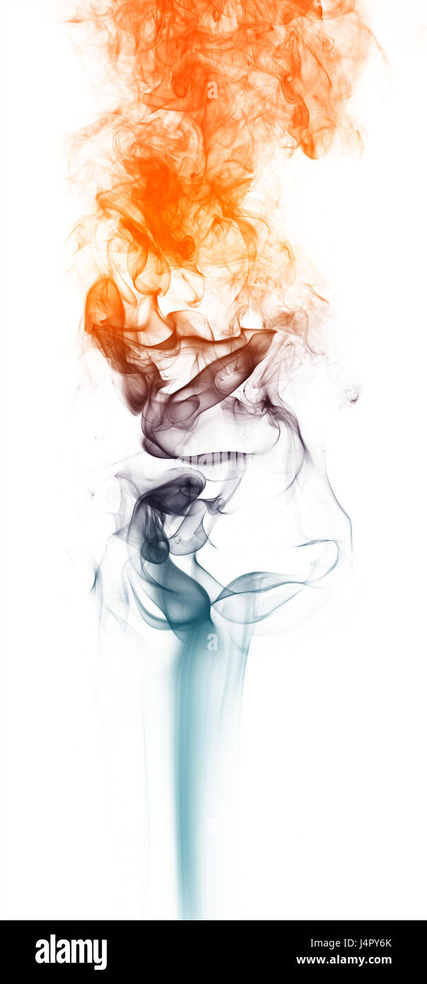 Colorful fantasy smoke on white background close up Stock Photo - Alamy