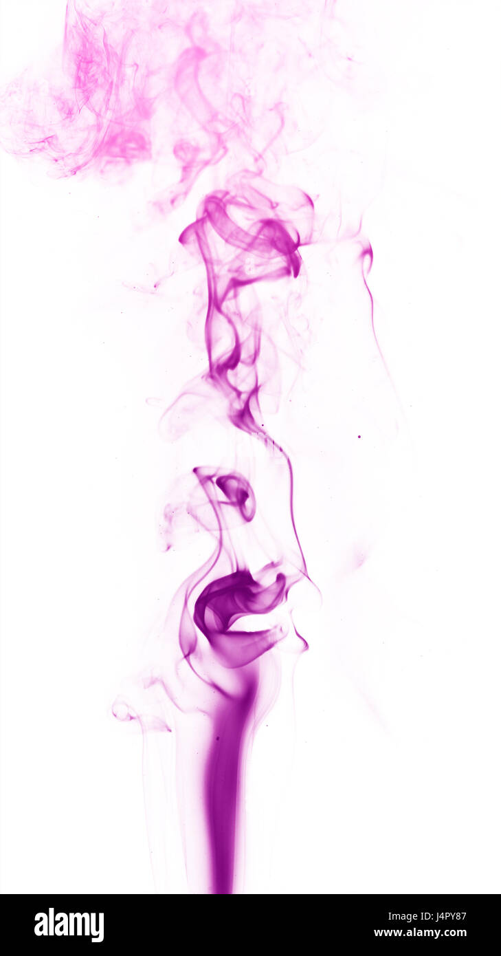 Colorful fantasy smoke on white background close up Stock Photo - Alamy