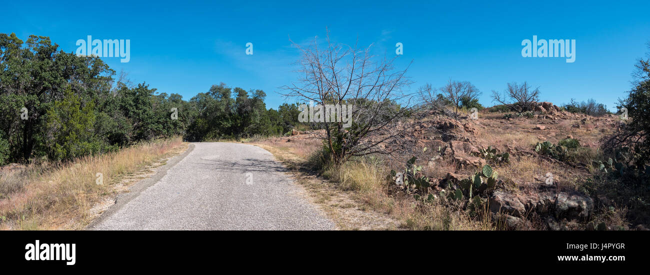 Single Lane Road in the Hill Country Stock Photo - Alamy