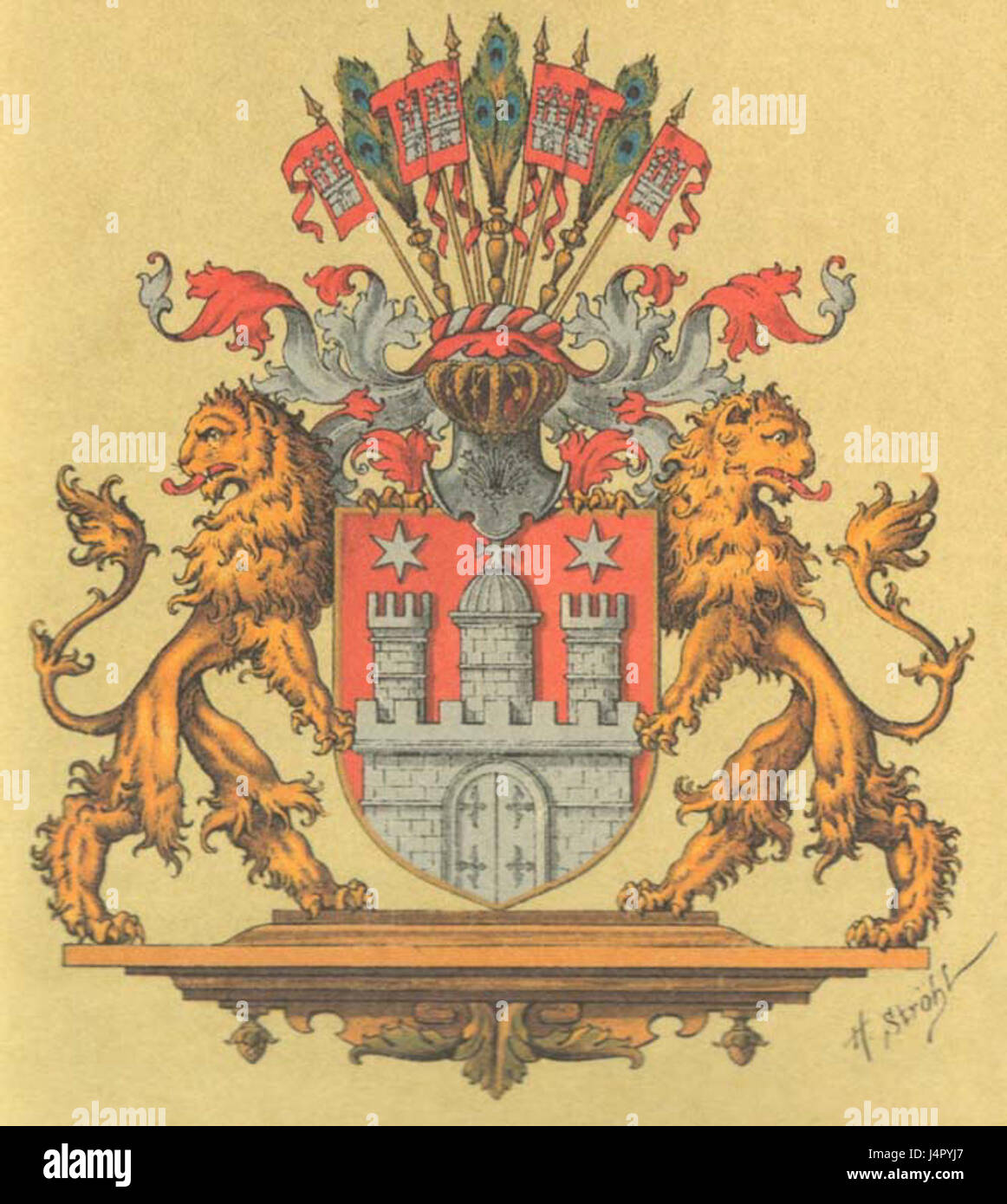 The Wappen of the Deutsches Reich and the Free and Hanseatic City of ...