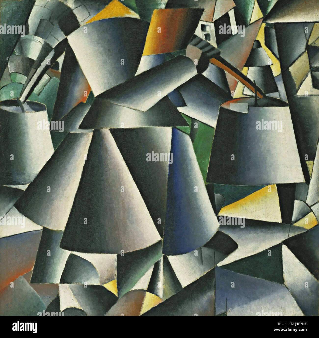 Woman with Pails (Malevich, 1913 Stock Photo - Alamy