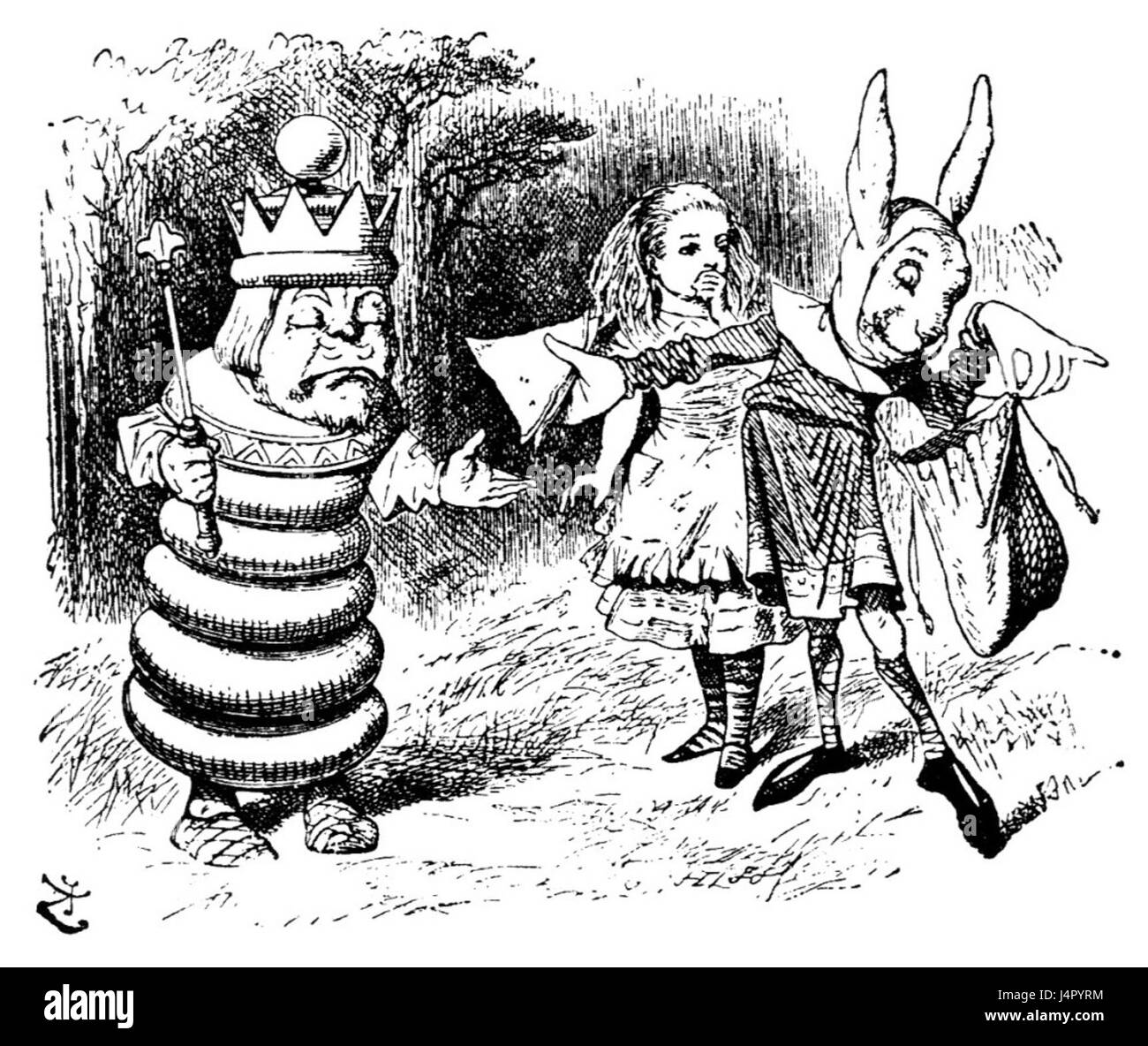 Alice through the looking glass book hi-res stock photography and ...