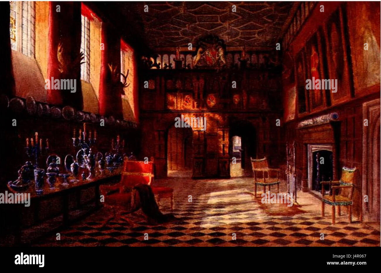 The Great Hall at Knole in Sevenoaks, England, is a historic room ...