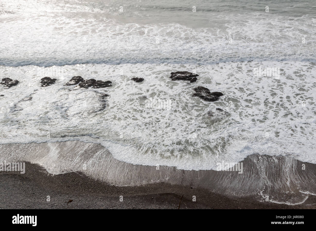 Aerial view waves washing over hi-res stock photography and images - Alamy