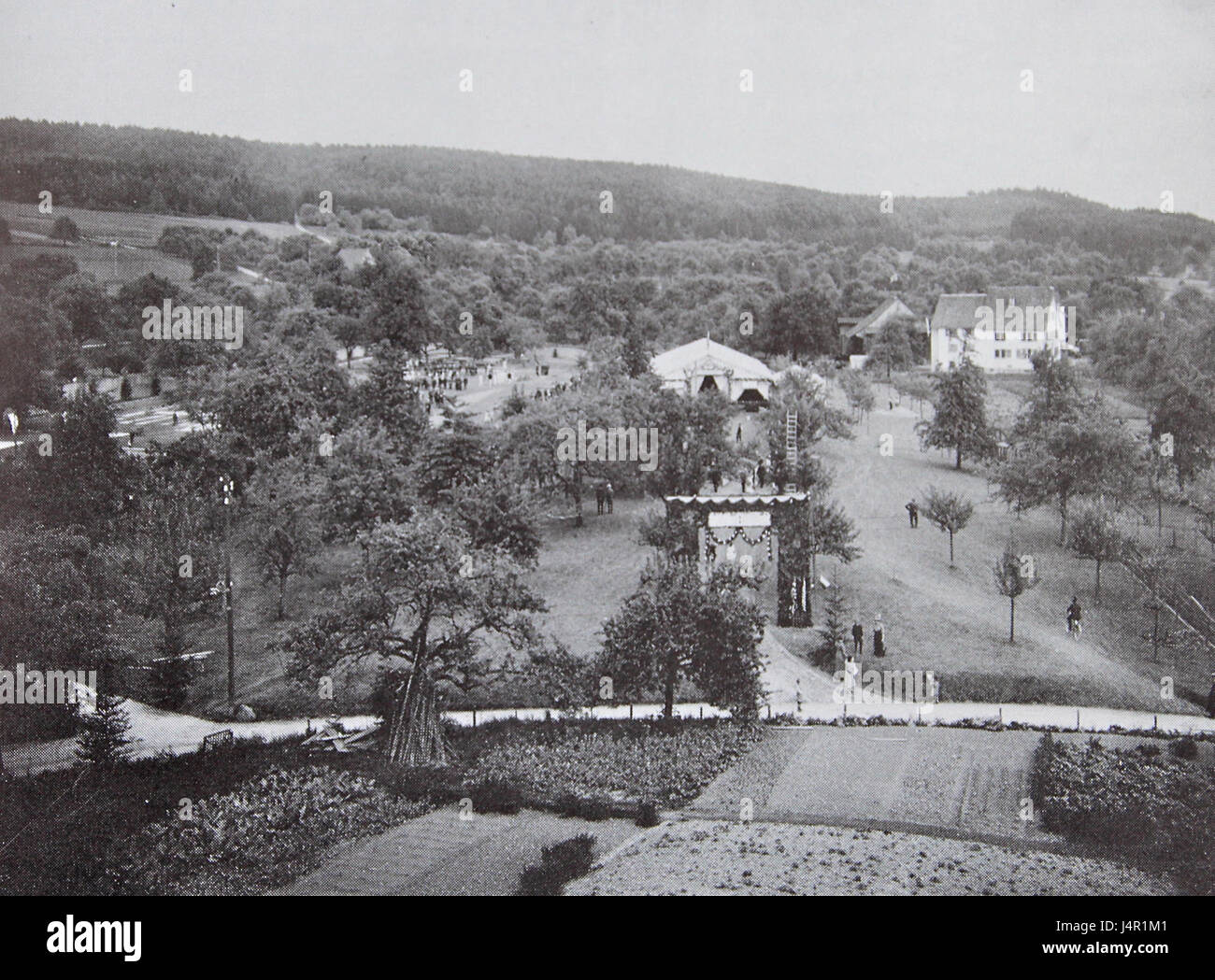 Zollikon, located in Switzerland, is depicted in a 1913 image that ...