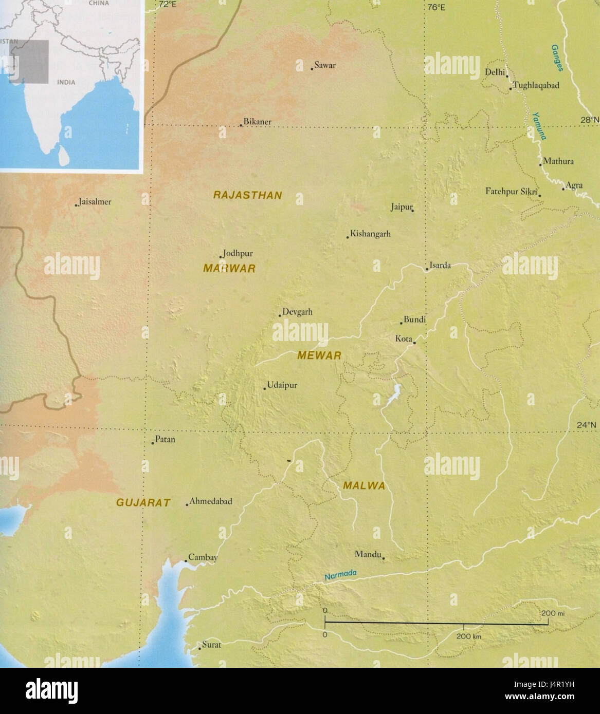 The main centers of the Rajput painting Stock Photo - Alamy