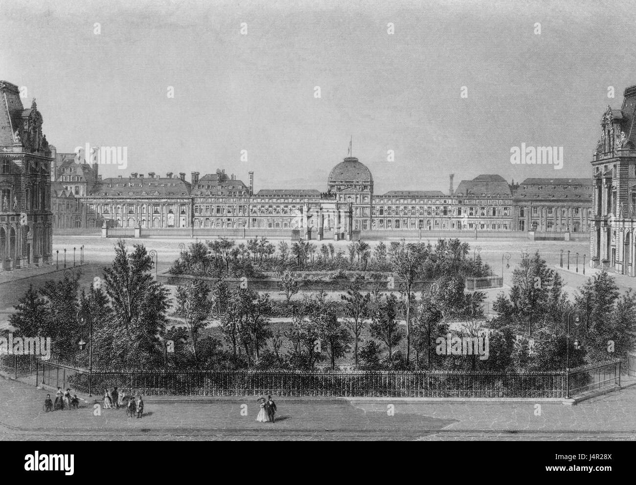 The Tuileries Palace, located in Paris, France, was a royal and ...