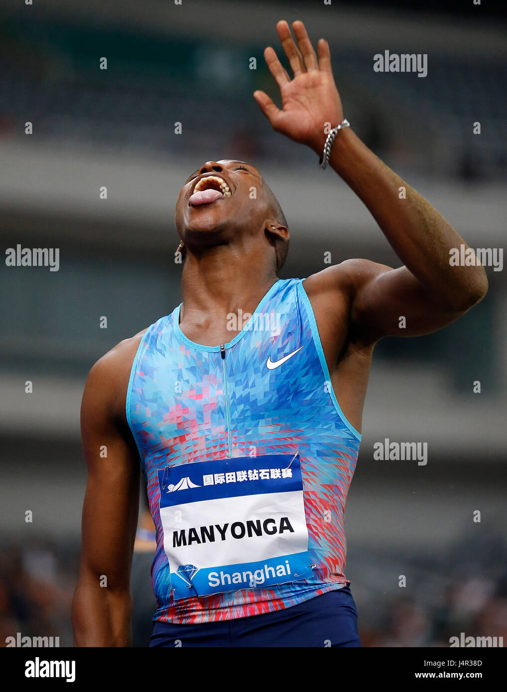 Shanghai, China. 13th May, 2017. Luvo Manyonga of South Africa ...