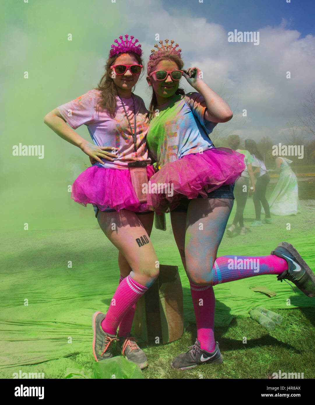 Toronto, Canada. 13th May, 2017. Twin sisters pose for photos during ...