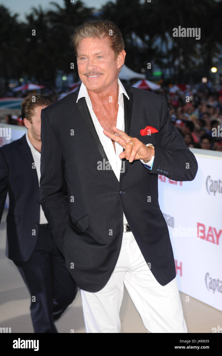 Miami Beach, FL, USA. 13th May, 2017. David Hasselhoff attends the ...