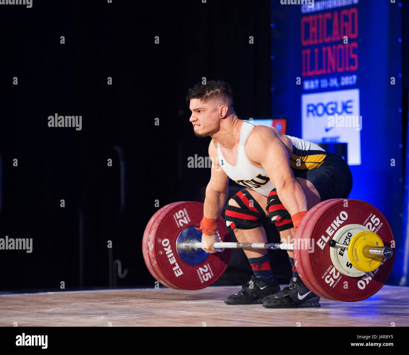May 13, 2017: Christian Rodriguez Ocasio competes in the snatch in the ...