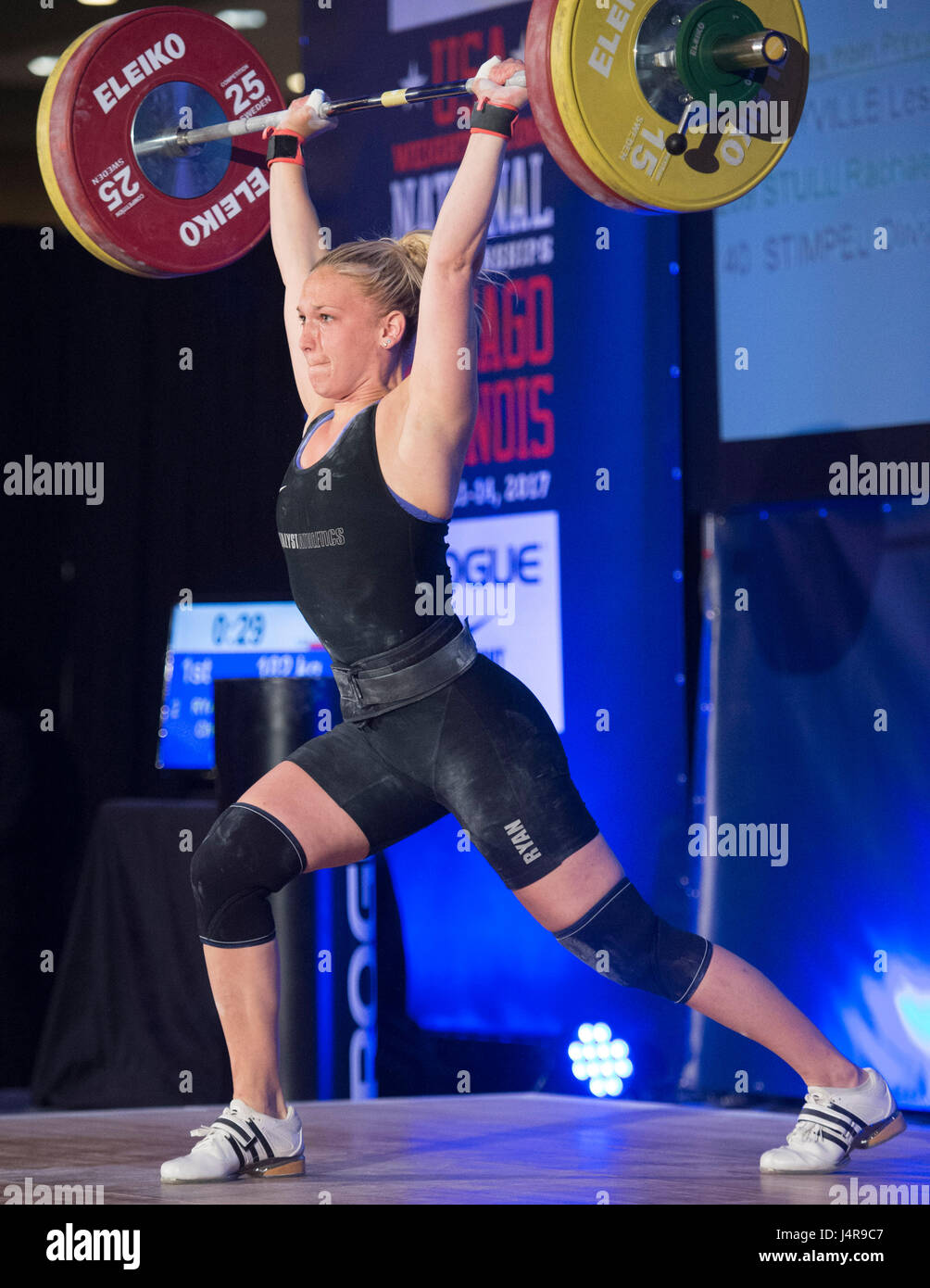 May 13, 2017: Chelsea Ryan competes in the 69 kilo class kilo class at ...