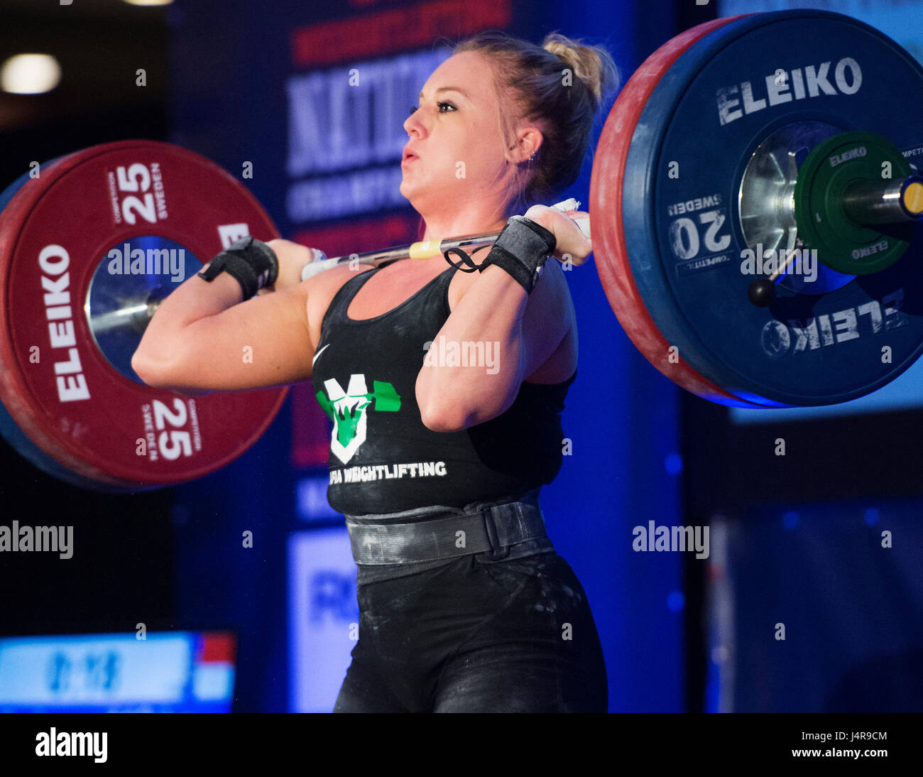 May 13, 2017: Hunter Elam competes in the 69 kilo class kilo class at ...