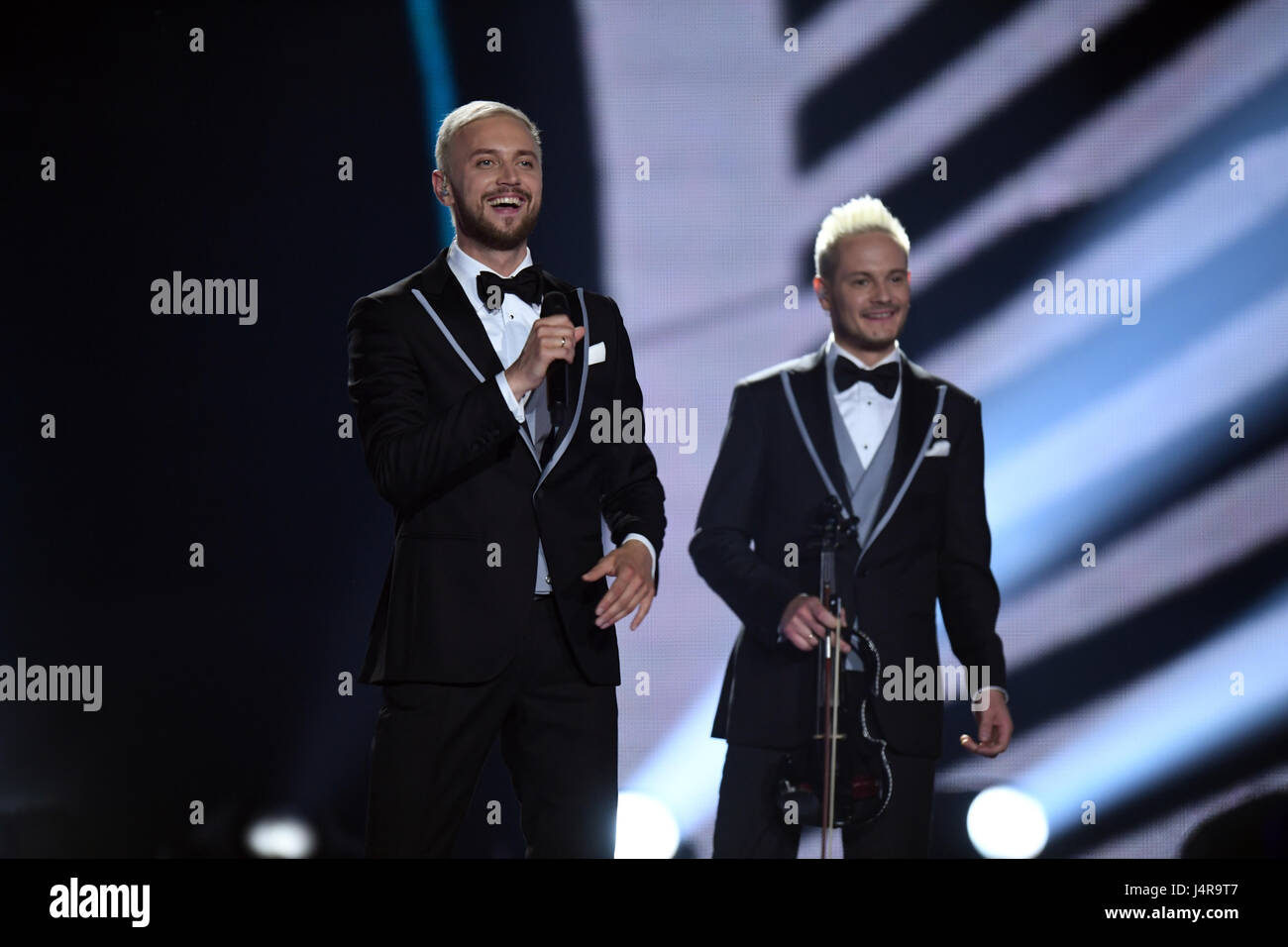 Kiev, Ukraine. 13th May, 2017. SunStroke Project performs 'Hey, Mamma ...