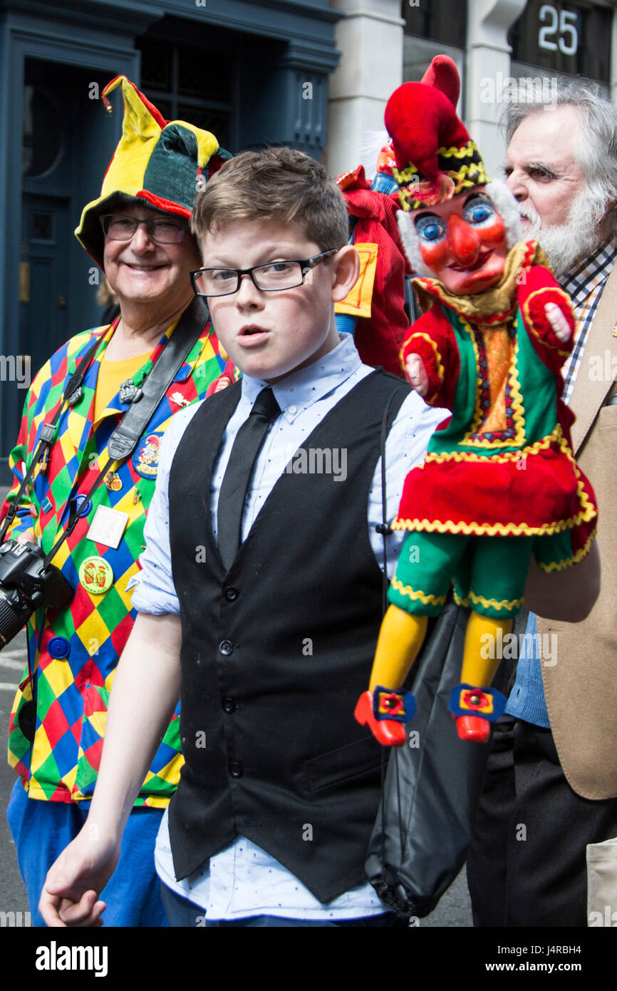 London, UK. 14 May 2017. Puppeteers take part in a parade through the ...