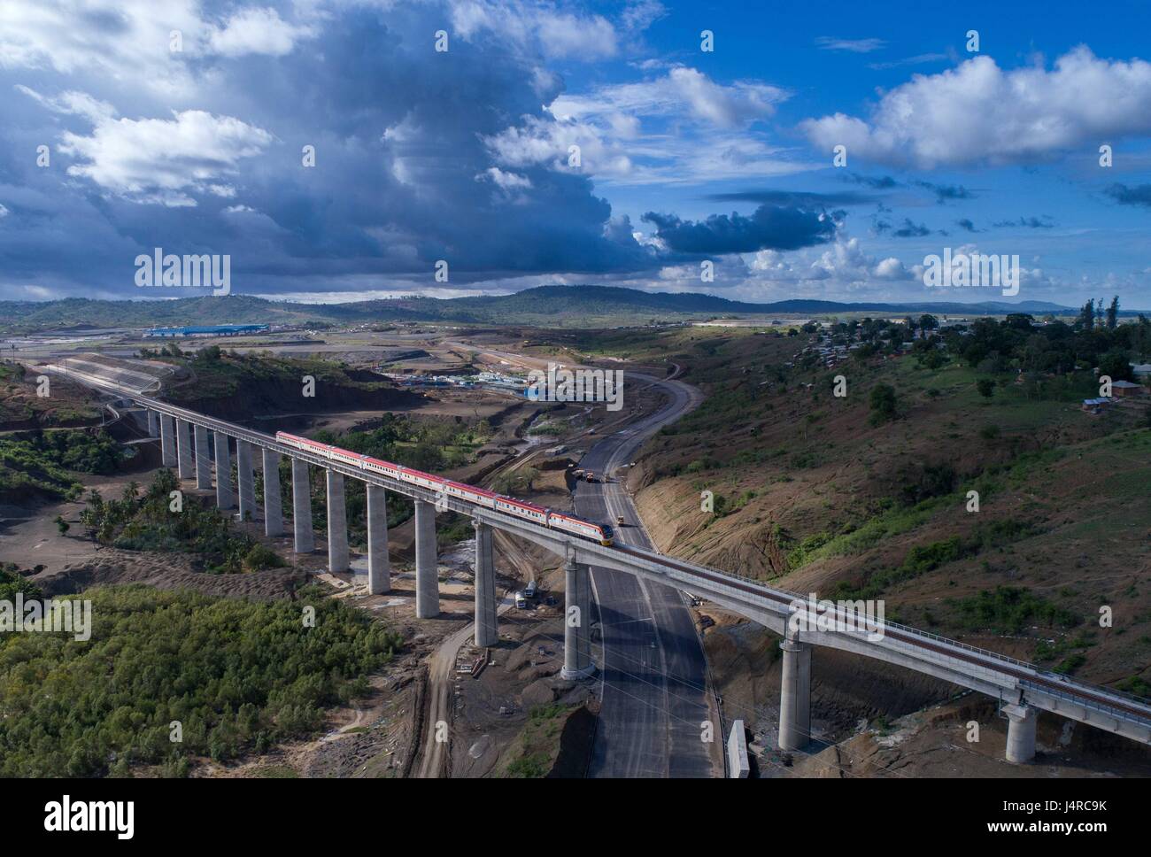 Mombasa. 12th May, 2017. Aerial photo taken on May 12, 2017 shows the ...