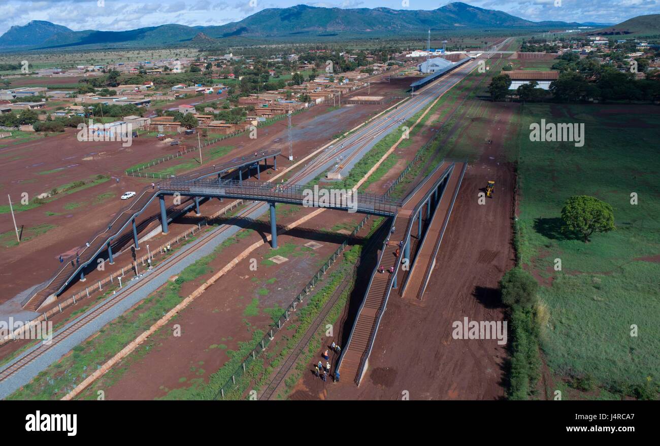 Mombasa. 10th May, 2017. Aerial photo taken on May 10, 2017 shows a ...