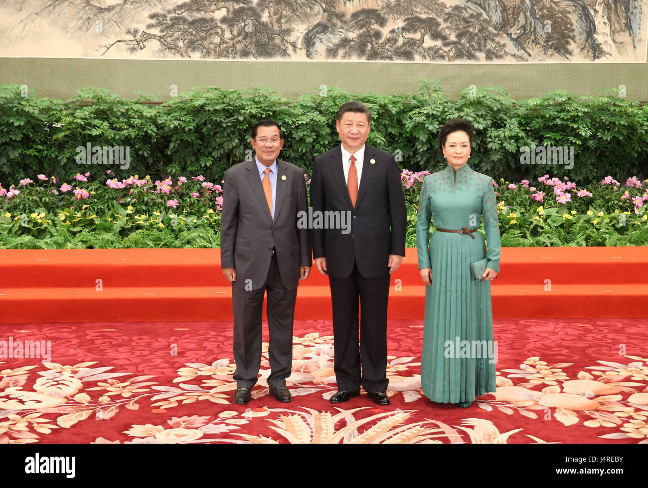 Beijing, China. 14th May, 2017. Chinese President Xi Jinping and his ...