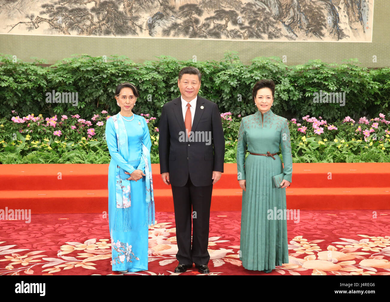 Beijing, China. 14th May, 2017. Chinese President Xi Jinping and his ...