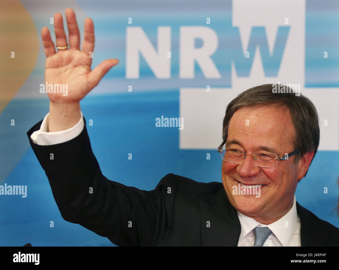 CDU prime candidate Armin Laschet celebrates after the first results ...