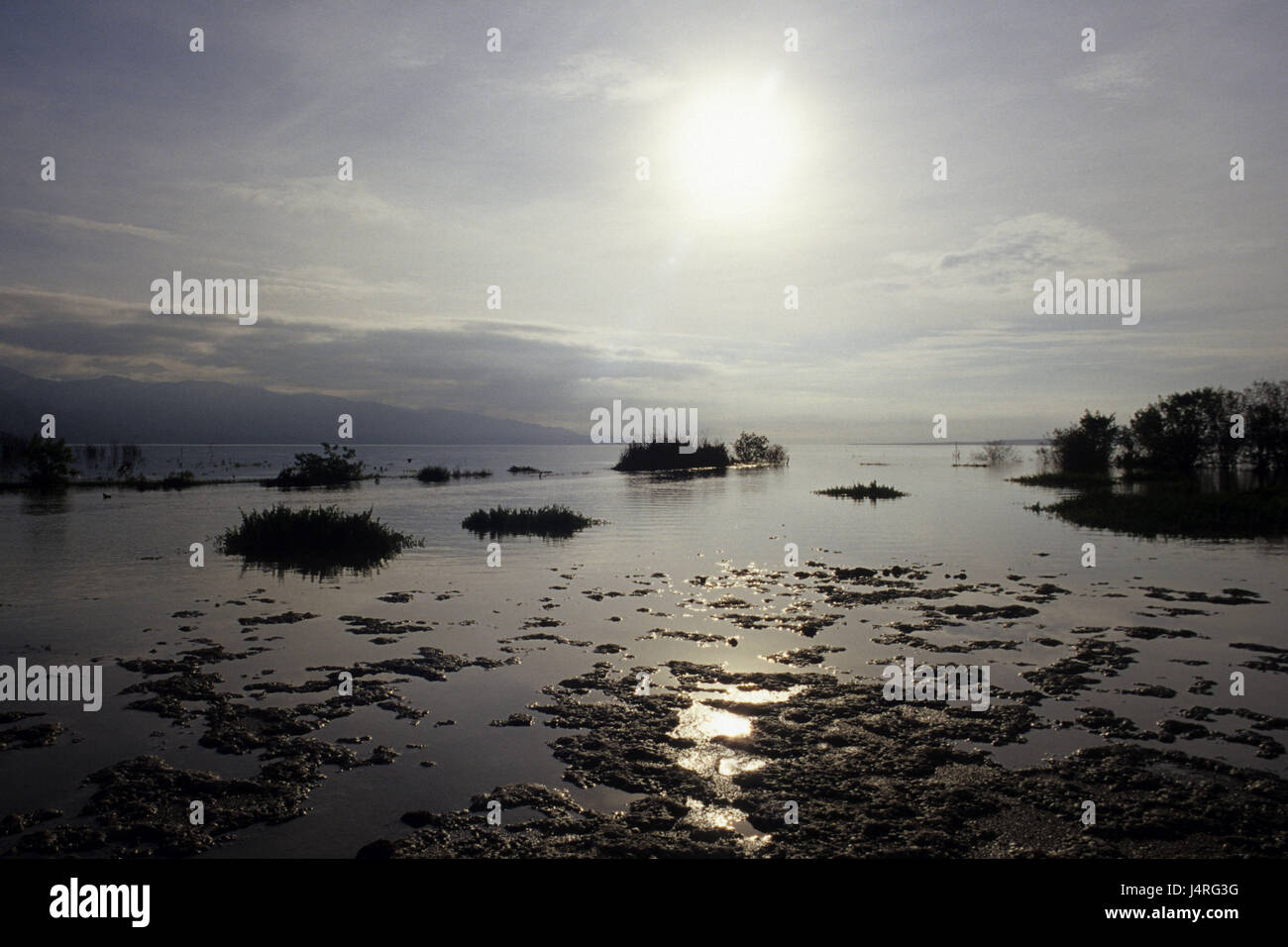 The Dominican Republic, Parque Nacional Lago Enriquillo, sunrise Stock ...