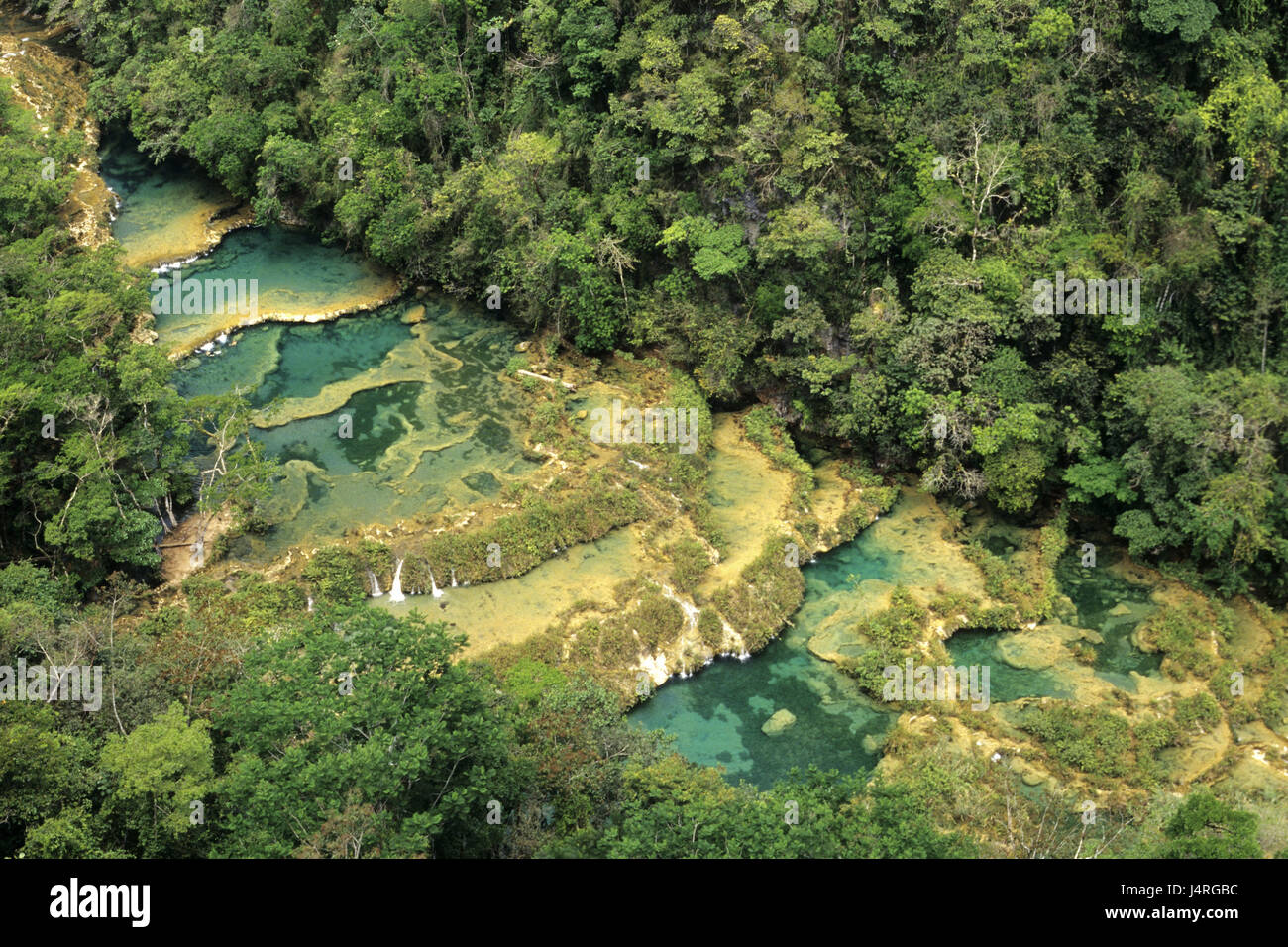 Guatemala, Semuc Champey, Rio Cahabon, from above Stock Photo - Alamy