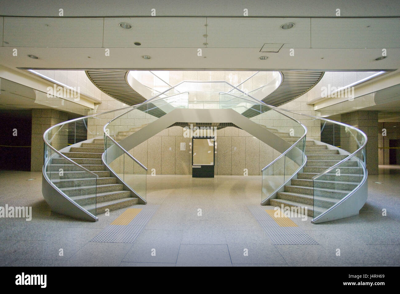 Japan, Tokyo, Shinjuku District, Tocho Building, stairs, inside Stock ...
