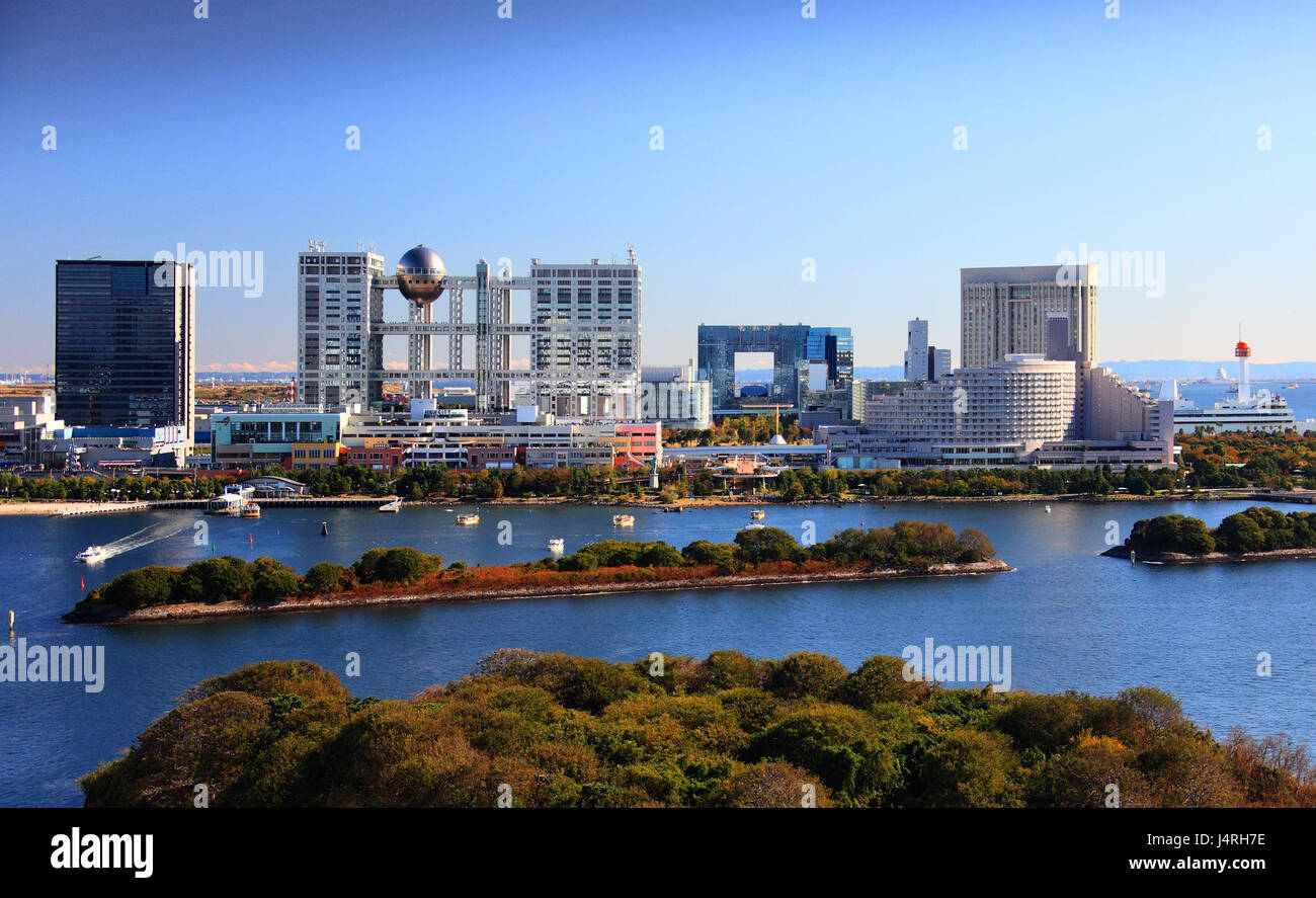 Japan, Tokyo, Tokyo Bay, Odaiba District, Fuji Tv Building Stock Photo ...