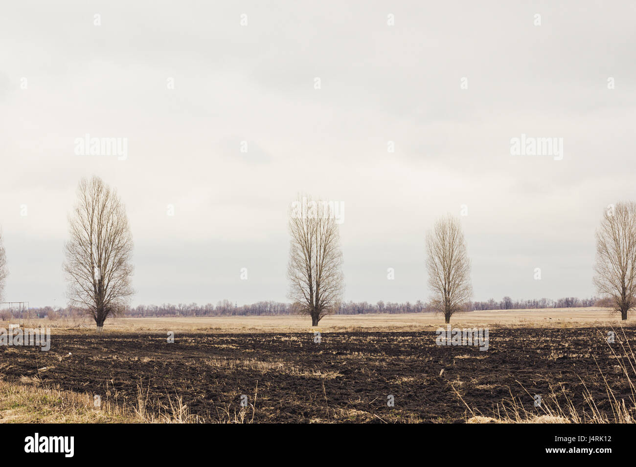 Spring dull landscape country hi-res stock photography and images - Alamy