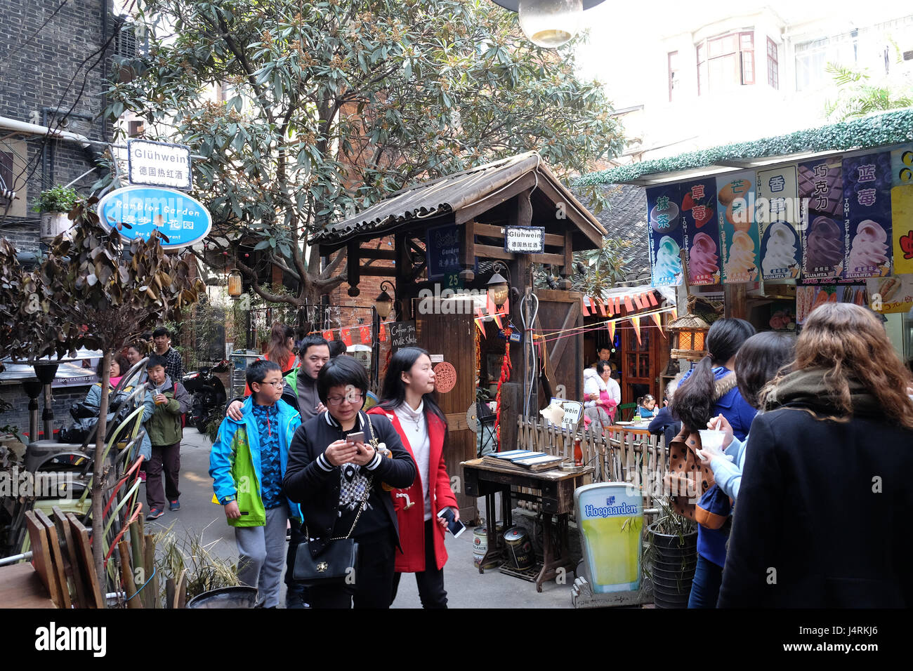 Old style colonial era buildings in the Xintiandi district, famous ...