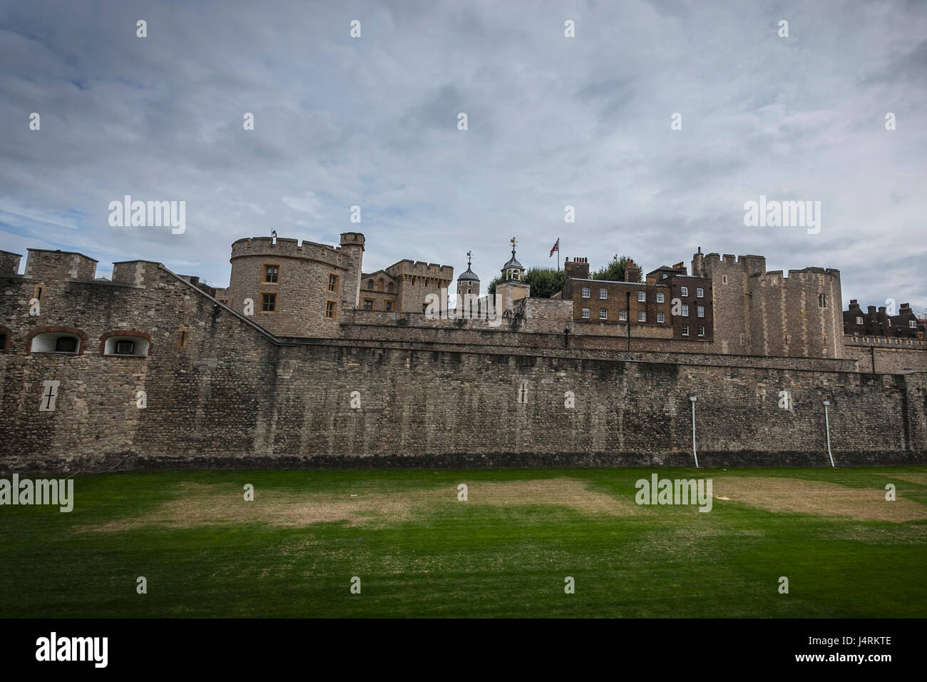 The tower of London, an ancient prison in the heart of the city Stock ...