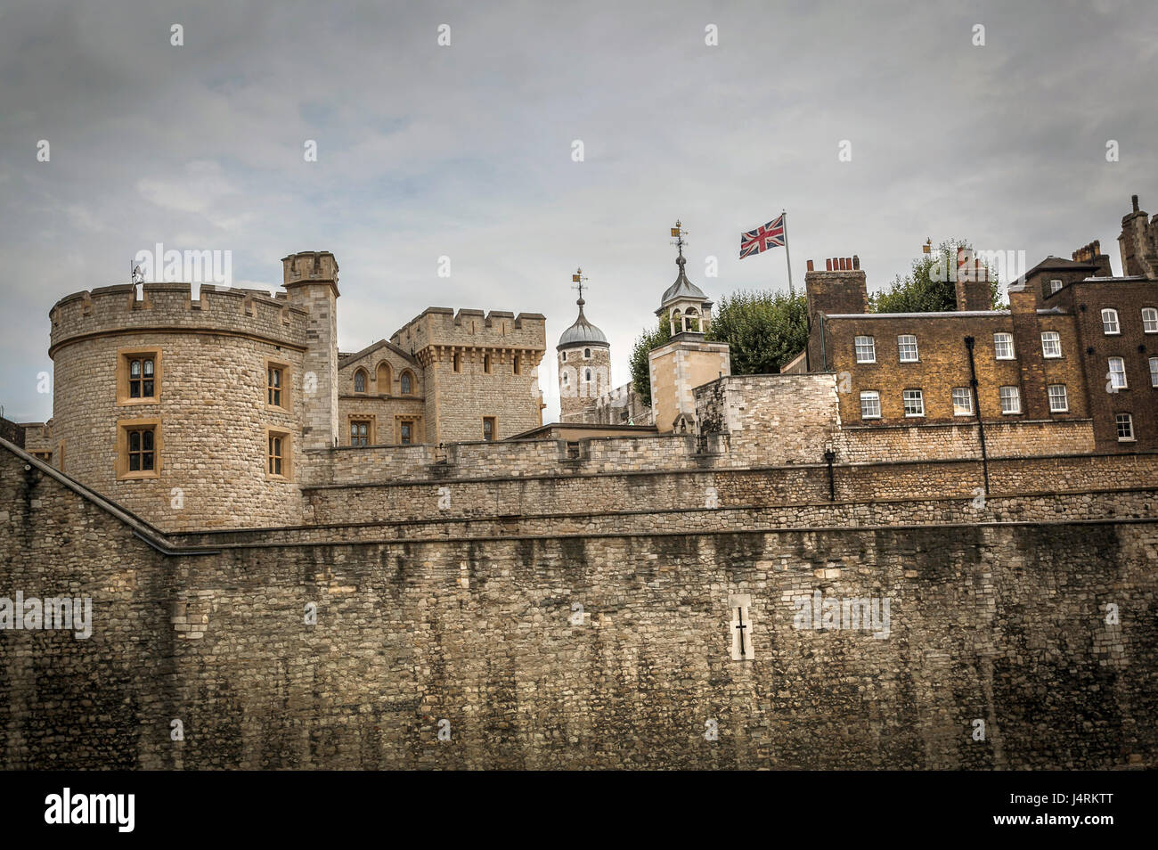 The tower of London, an ancient prison in the heart of the city Stock ...
