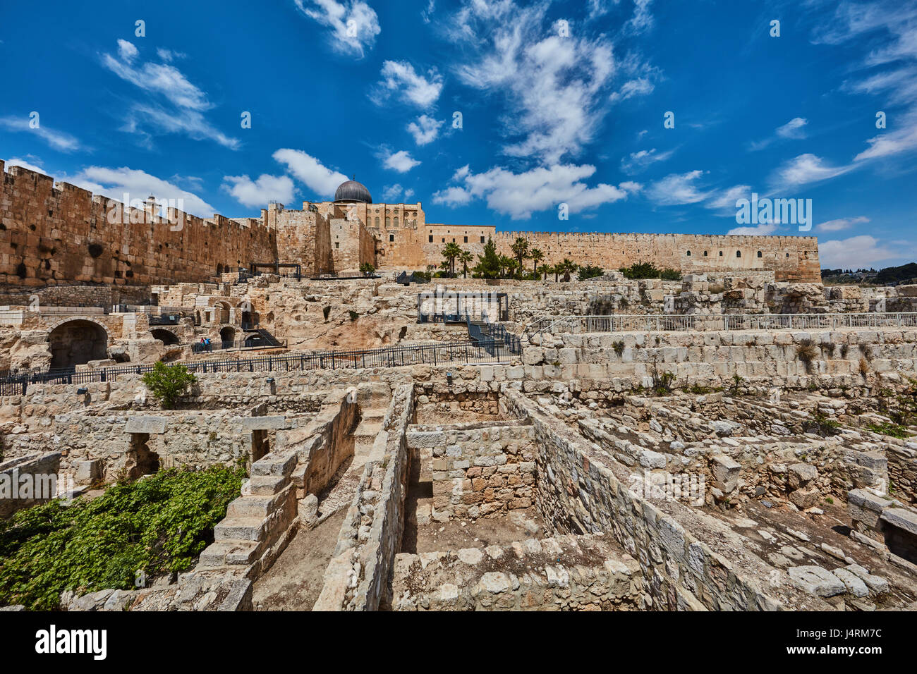 Jerusalem - city of David excavations Stock Photo - Alamy