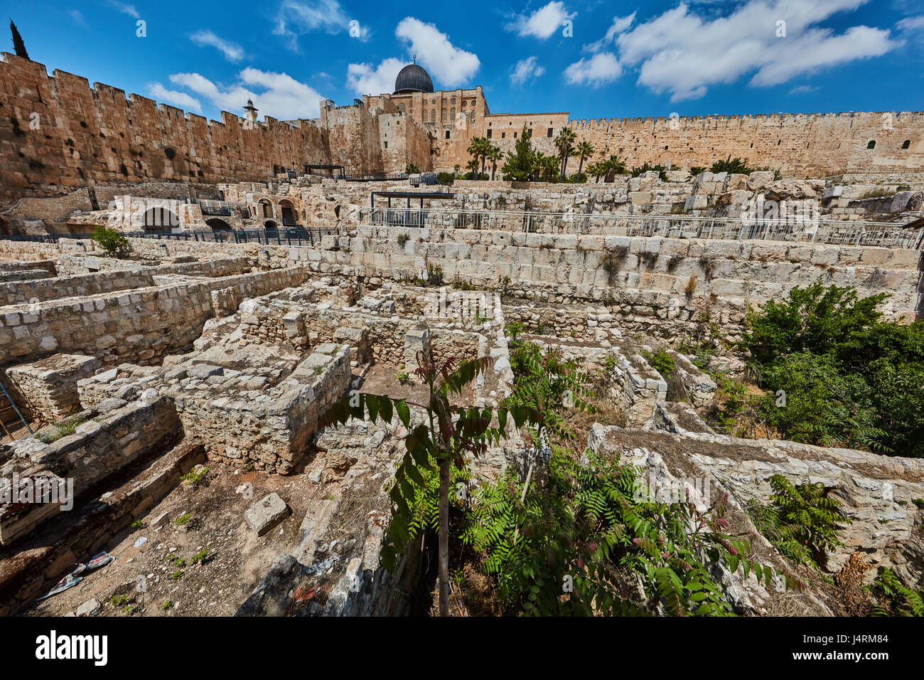 Jerusalem - city of David excavations Stock Photo - Alamy