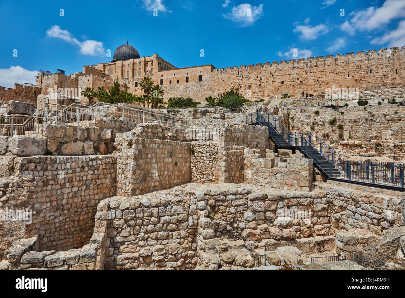 Jerusalem - city of David excavations Stock Photo - Alamy
