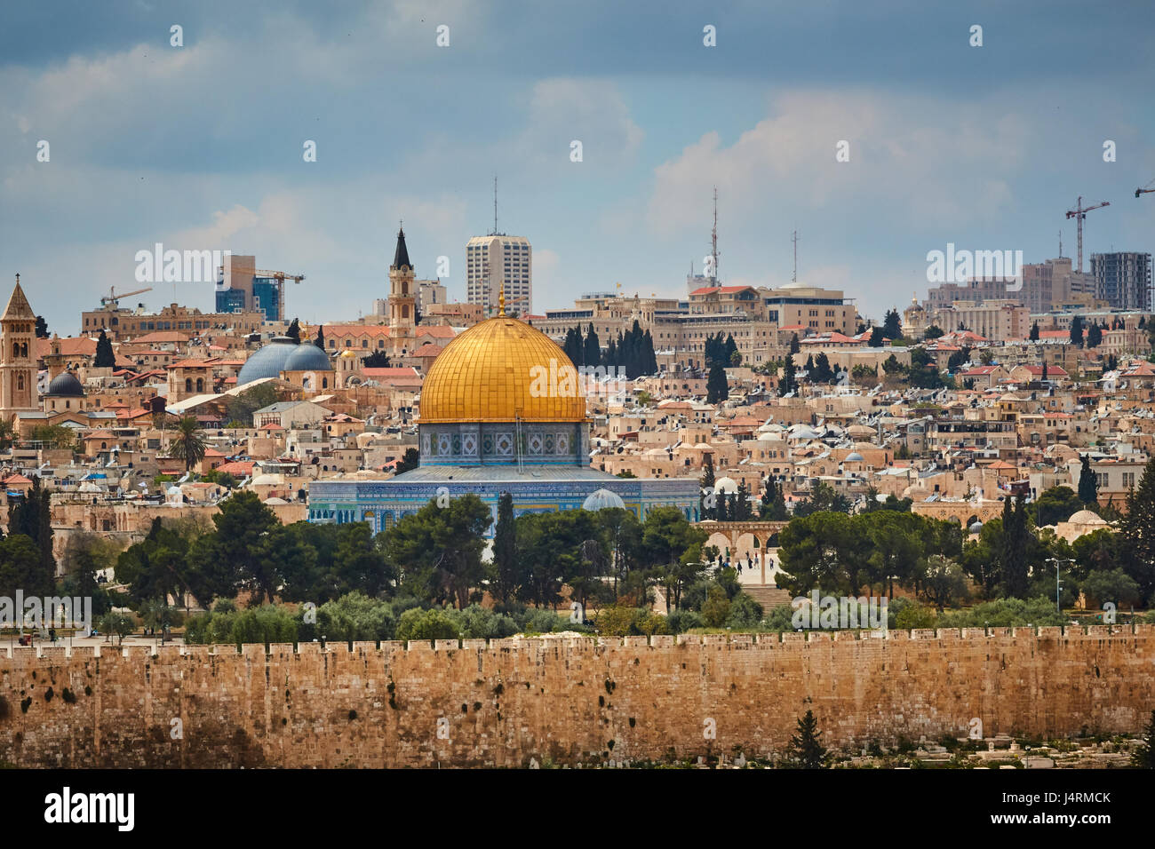 Jerusalem Al Aqsa mosque aerial panoramic view Stock Photo, Royalty ...