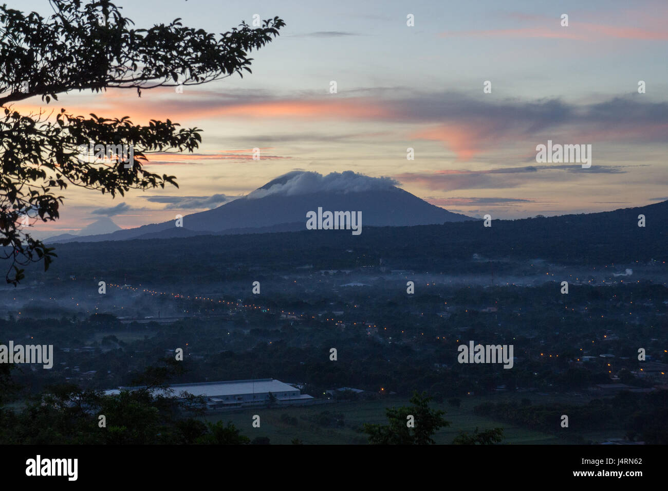 Mombacho Volcano at sunrise Nicaragua Stock Photo - Alamy