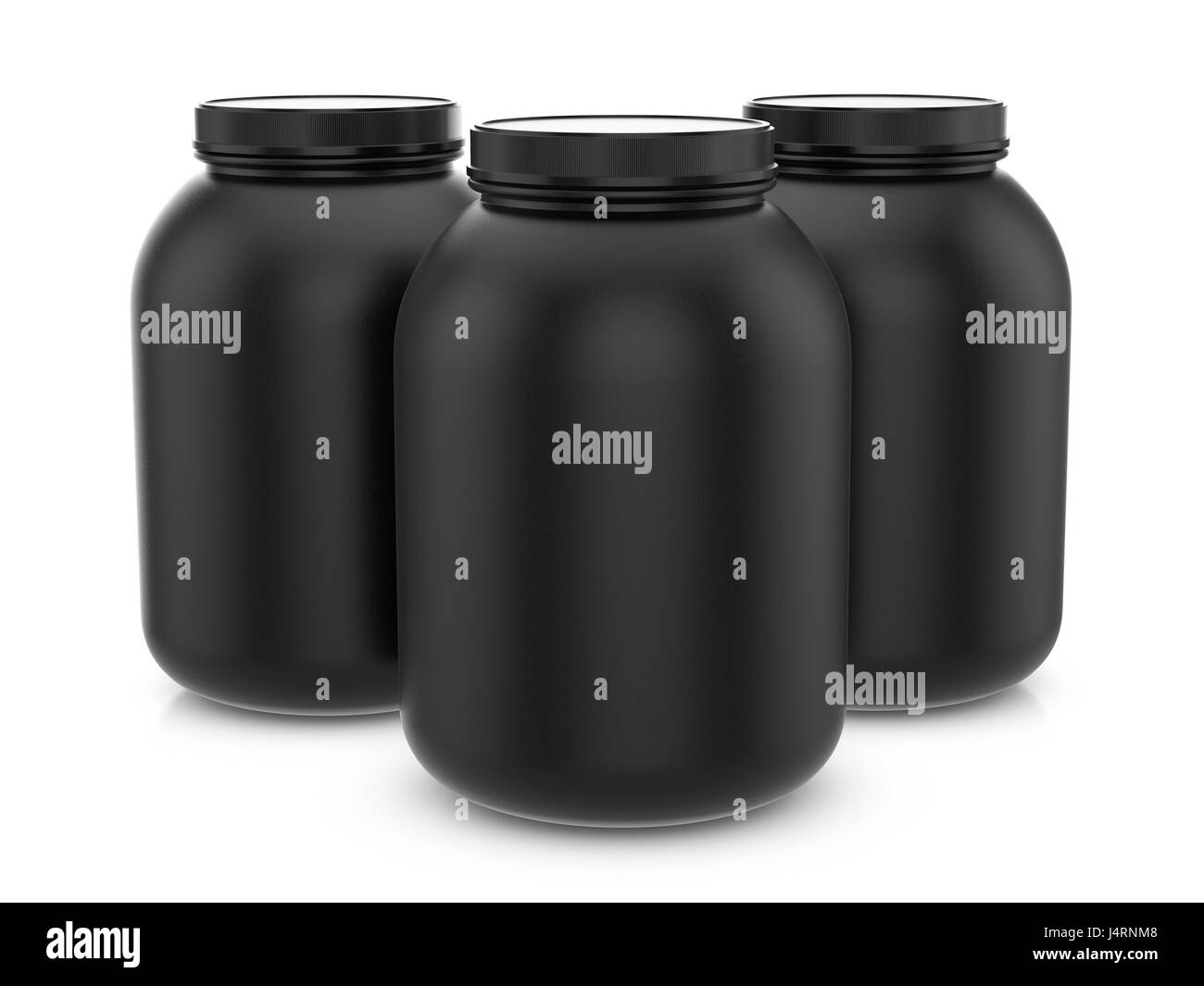 Whey protein container on a white background. 3d illustration Stock ...
