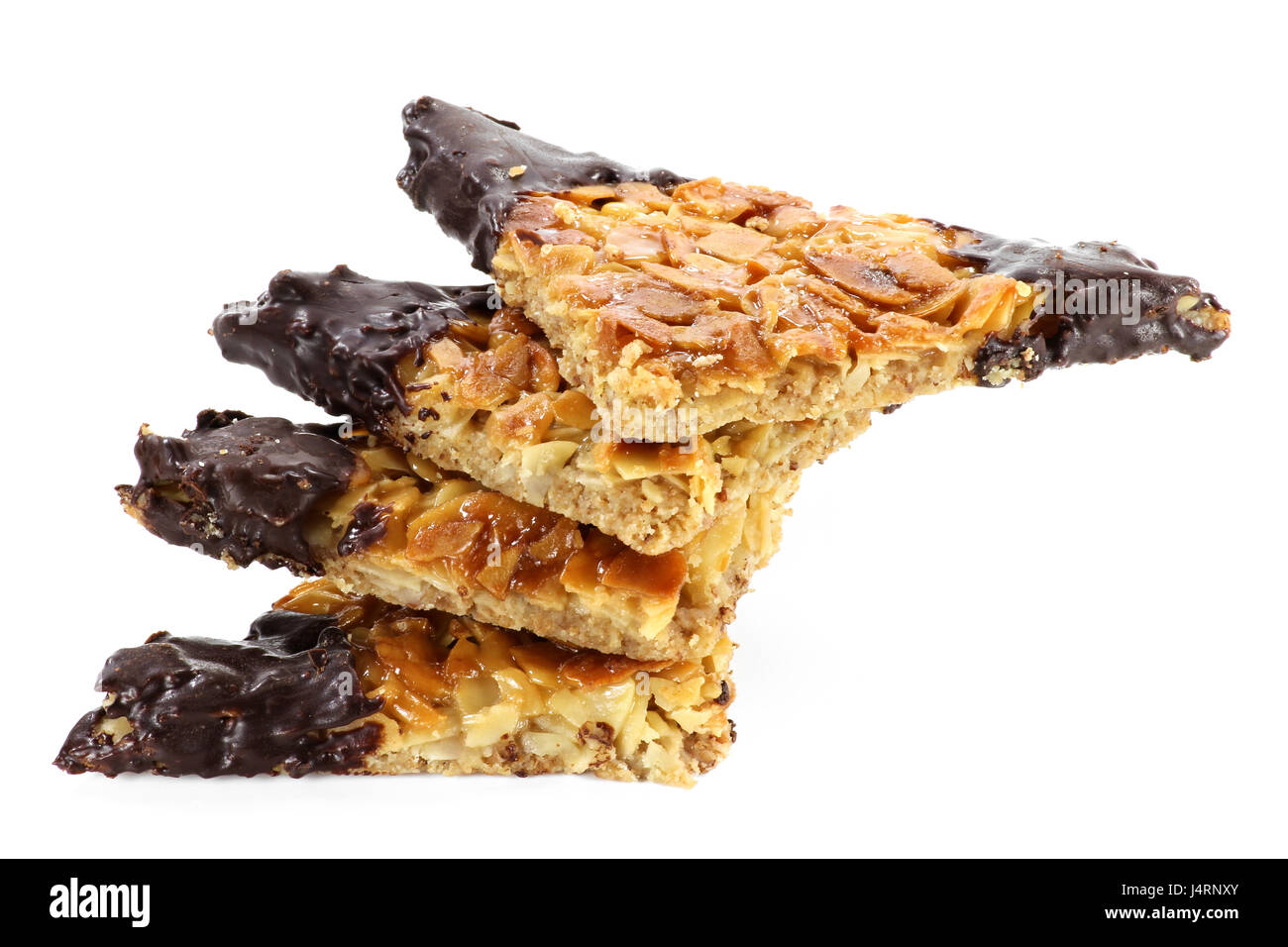 homemade German nut wedges isolated on white background Stock Photo - Alamy