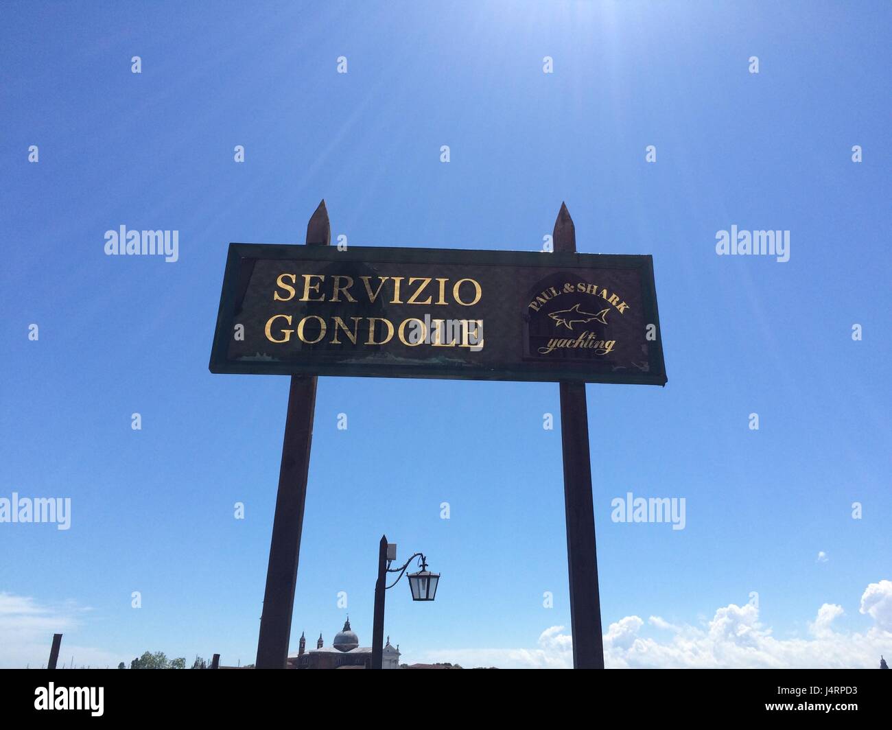 Venice Gondola signs Stock Photo - Alamy